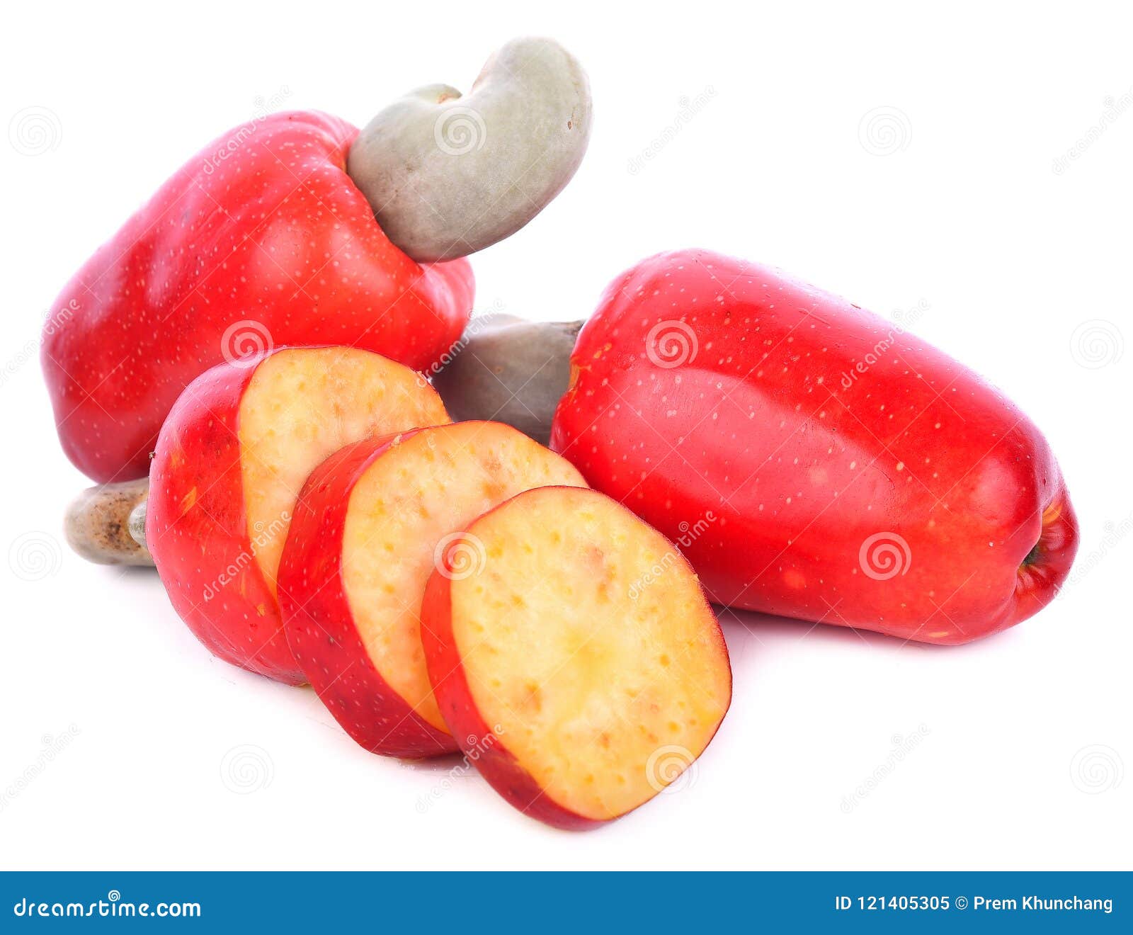 Fruto Tropical Do Caju No Fundo Branco Imagem de Stock - Imagem de ...