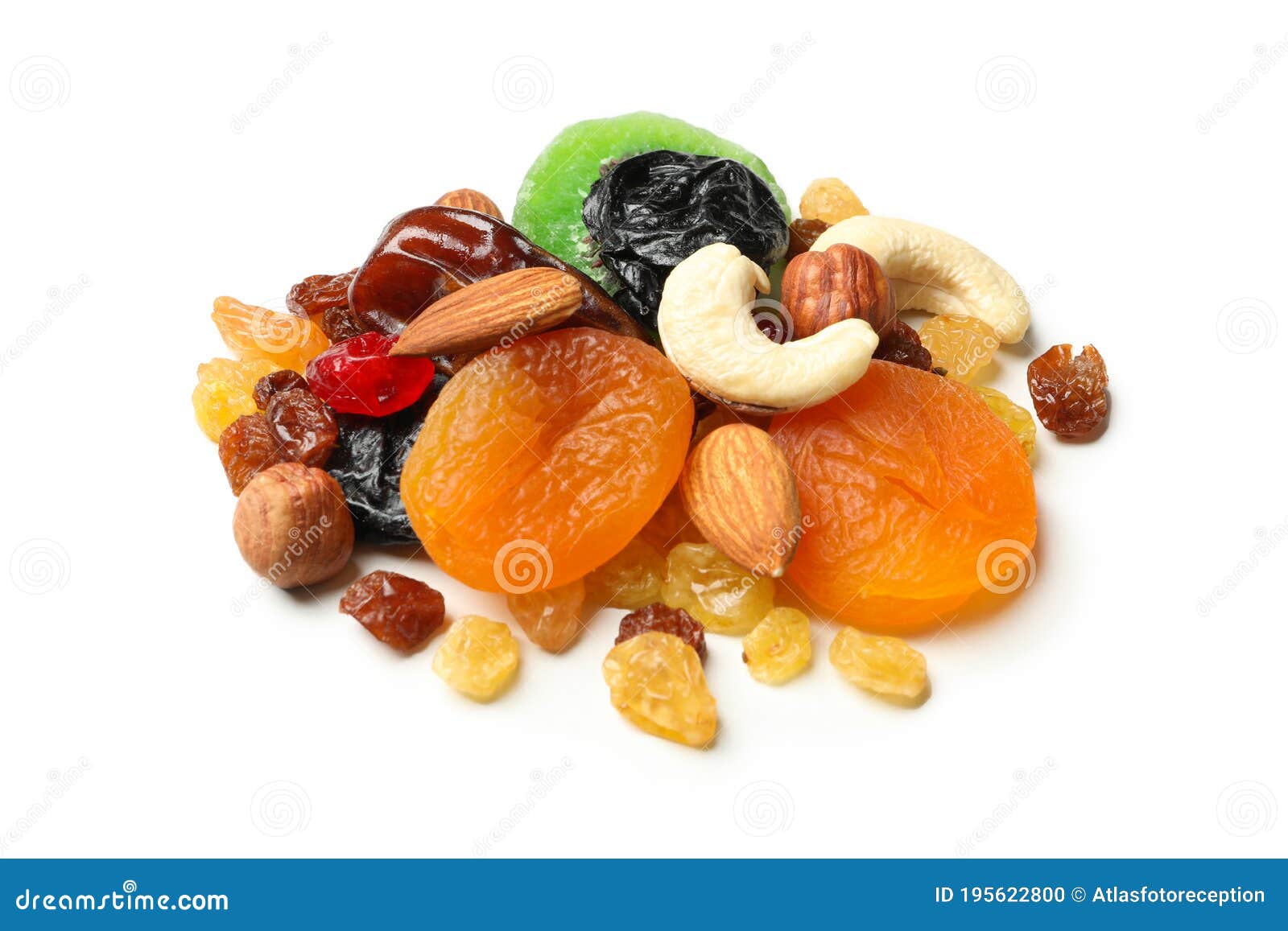 Frutos De Casca Rija E Frutos Secos Isolados Em Fundo Branco Foto de ...