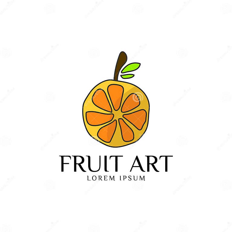 Frutta fresca Logo Vector illustrazione vettoriale. Illustrazione di ...