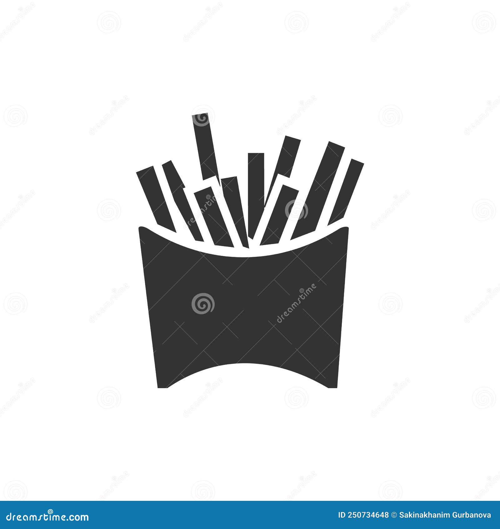 Fry icon stock illustration. Illustration of meal, lunch - 250734648