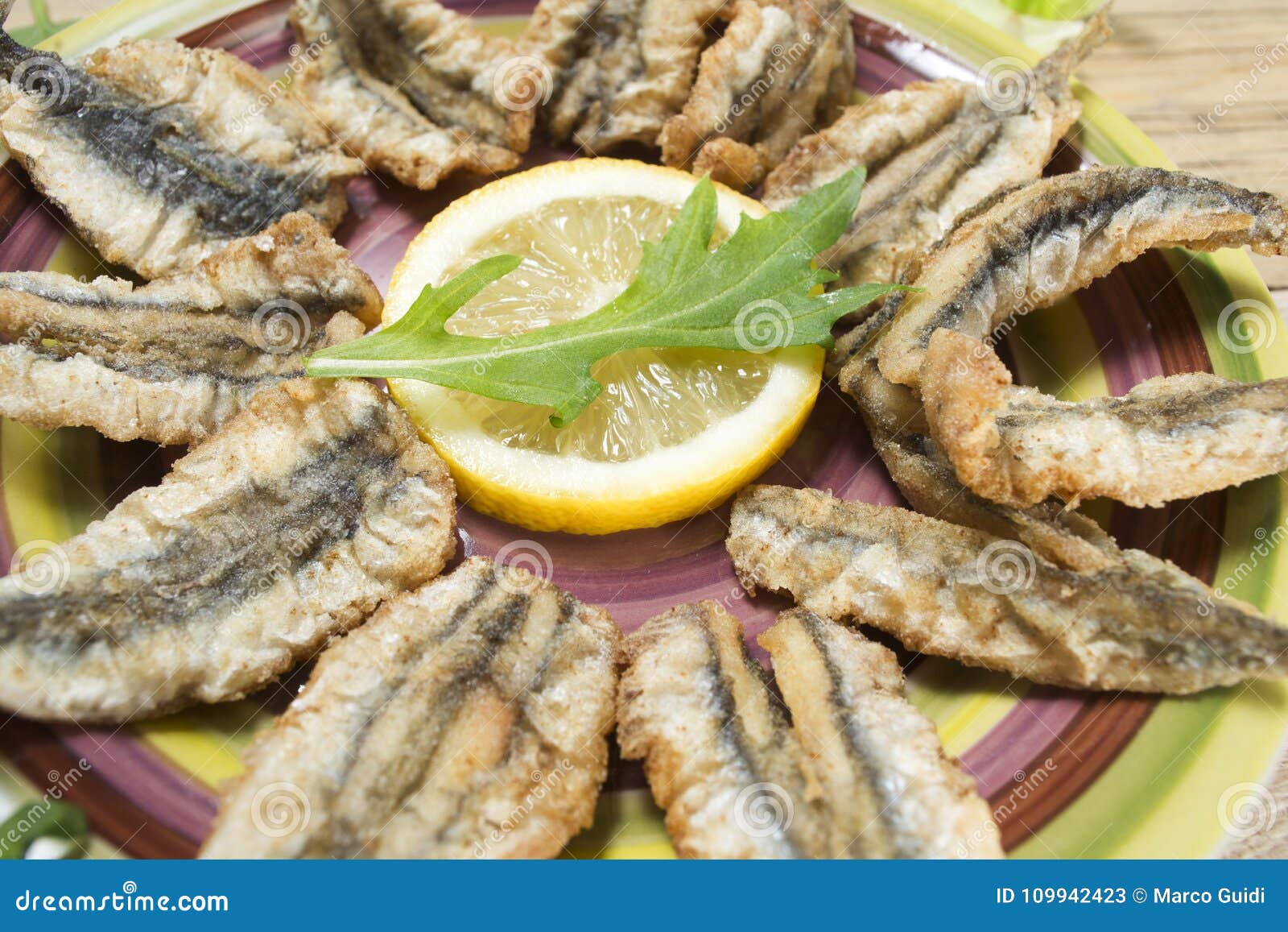 Fry of blue fish stock image. Image of three, gastronomy - 109942423