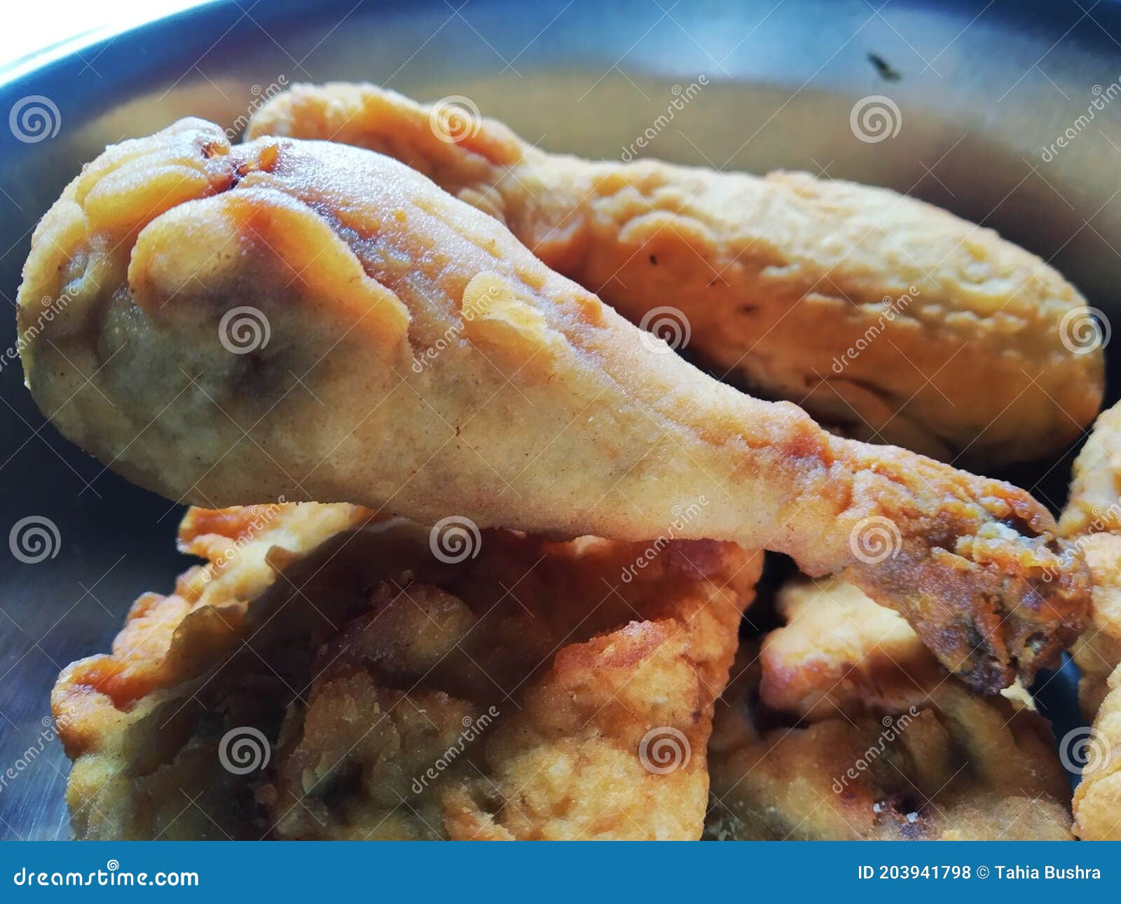 Fry Chicken piece stock photo. Image of vegetable, dessert - 203941798