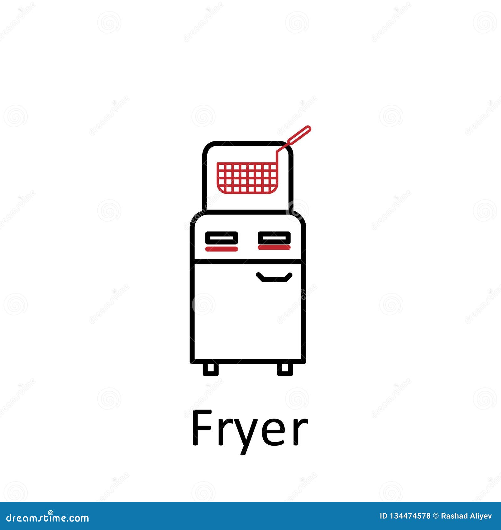 Fryer Icon. Element of Restaurant Professional Equipment. Thin Line ...