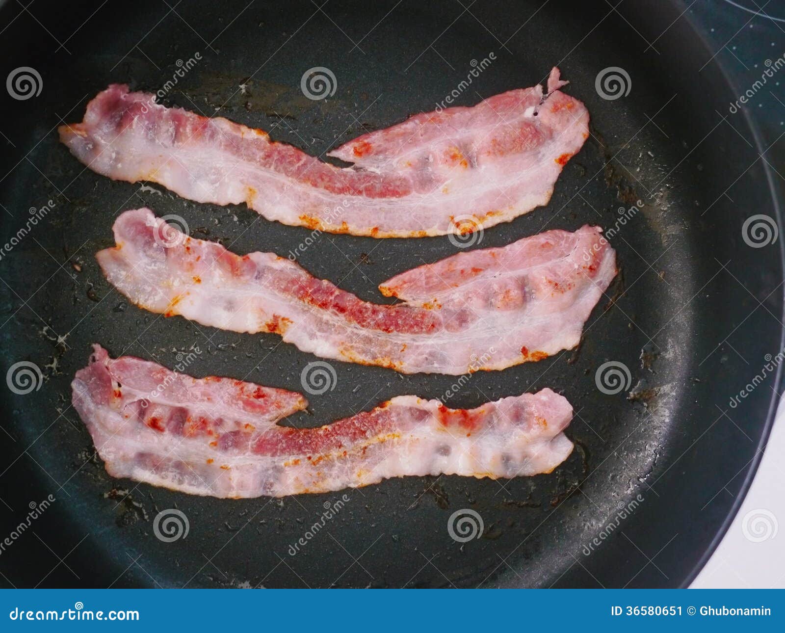Frying bacon stock image. Image of protein, cooked, hungry - 36580651
