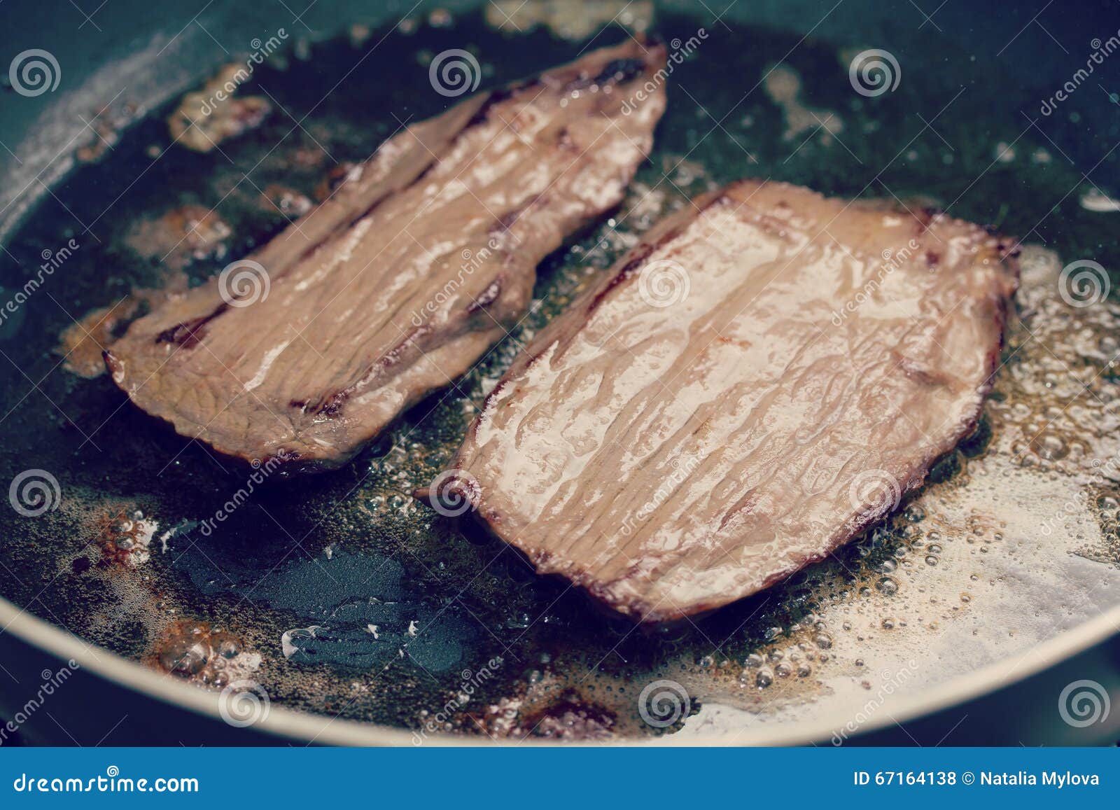 Frying beef stock photo. Image of dinner, beef, eating - 67164138