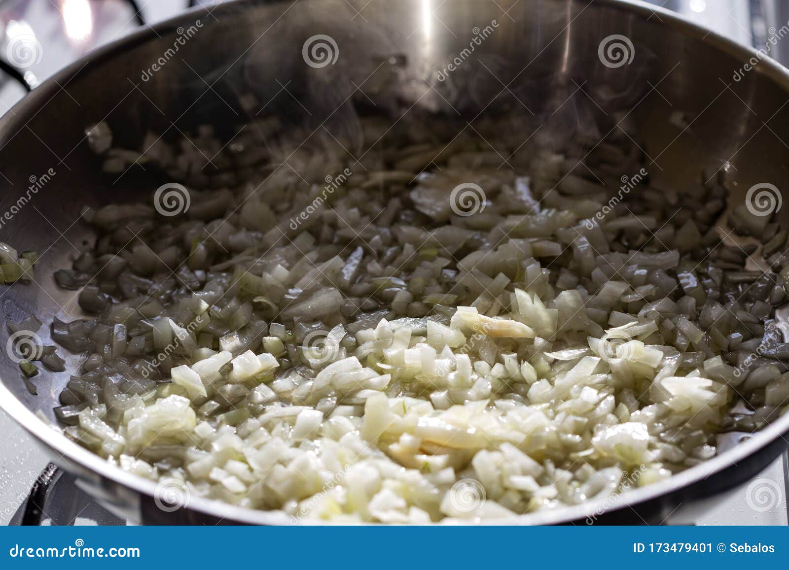 Frying Chopped Onion in Pan Stock Image - Image of cuisine, onion ...