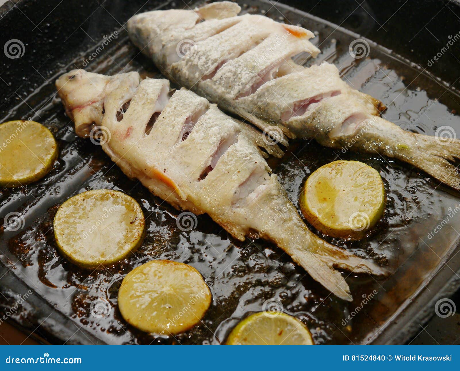 Frying cut fish stock photo. Image of cuisine, east, skin - 81524840