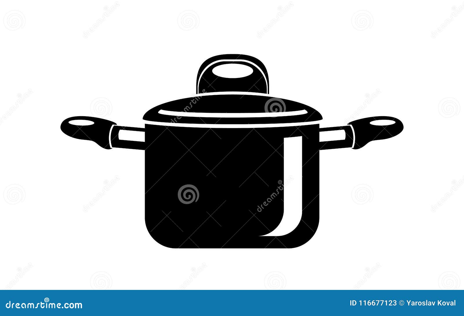 Frying Hot Saucepan Cook Pan Icon, Simple Style Stock Illustration ...