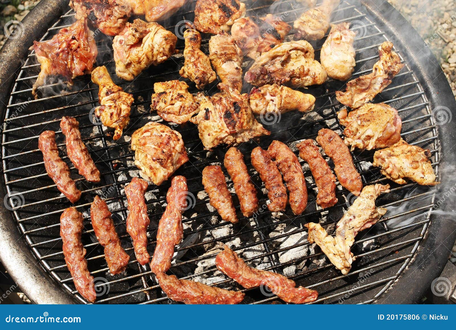 Frying meat grill stock photo. Image of barbecue, preparing - 20175806