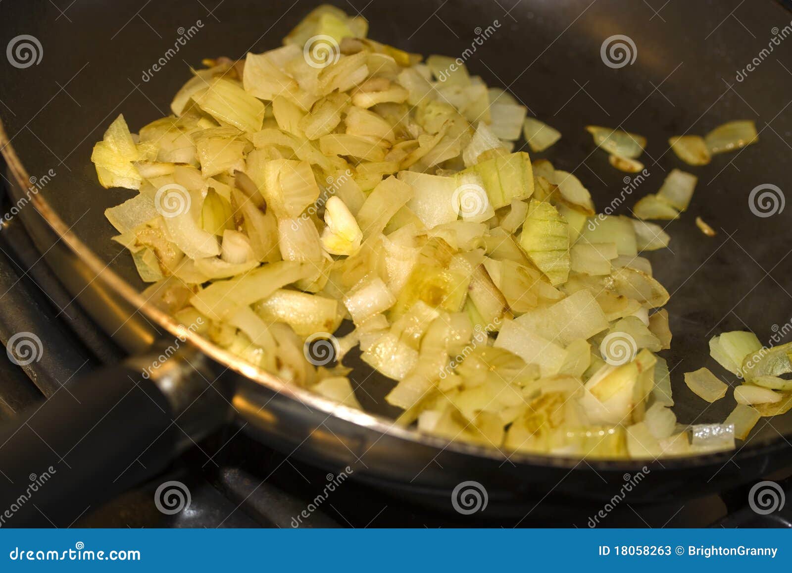 Frying onions stock image. Image of edible, vegetable - 18058263