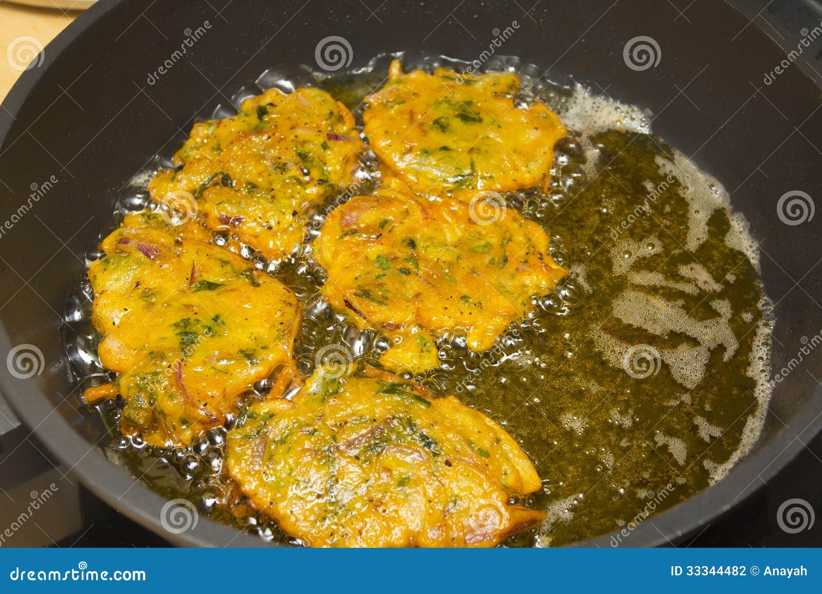 Frying Pakora Snacks in a Woke Stock Photo - Image of lots, ramadan ...
