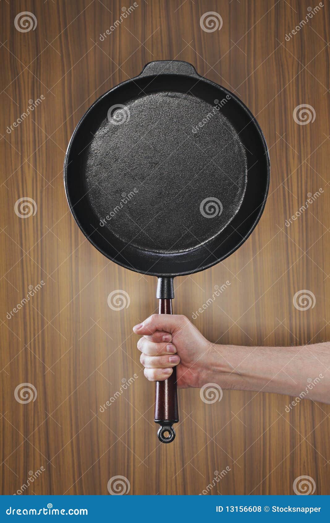 Frying pan stock photo. Image of cast, frying, holding - 13156608