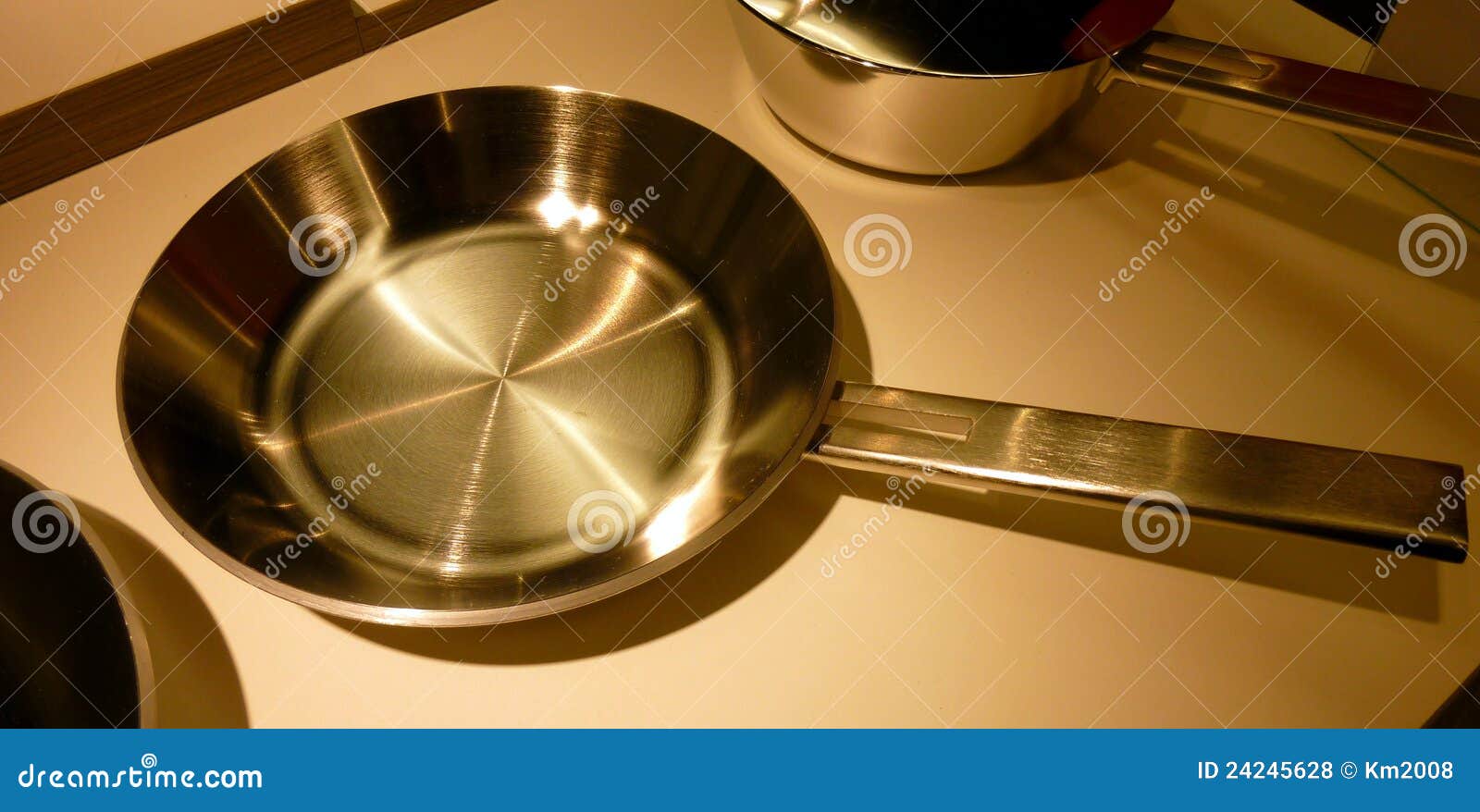 Frying Pan stock photo. Image of kitchenware, group, shiny - 24245628