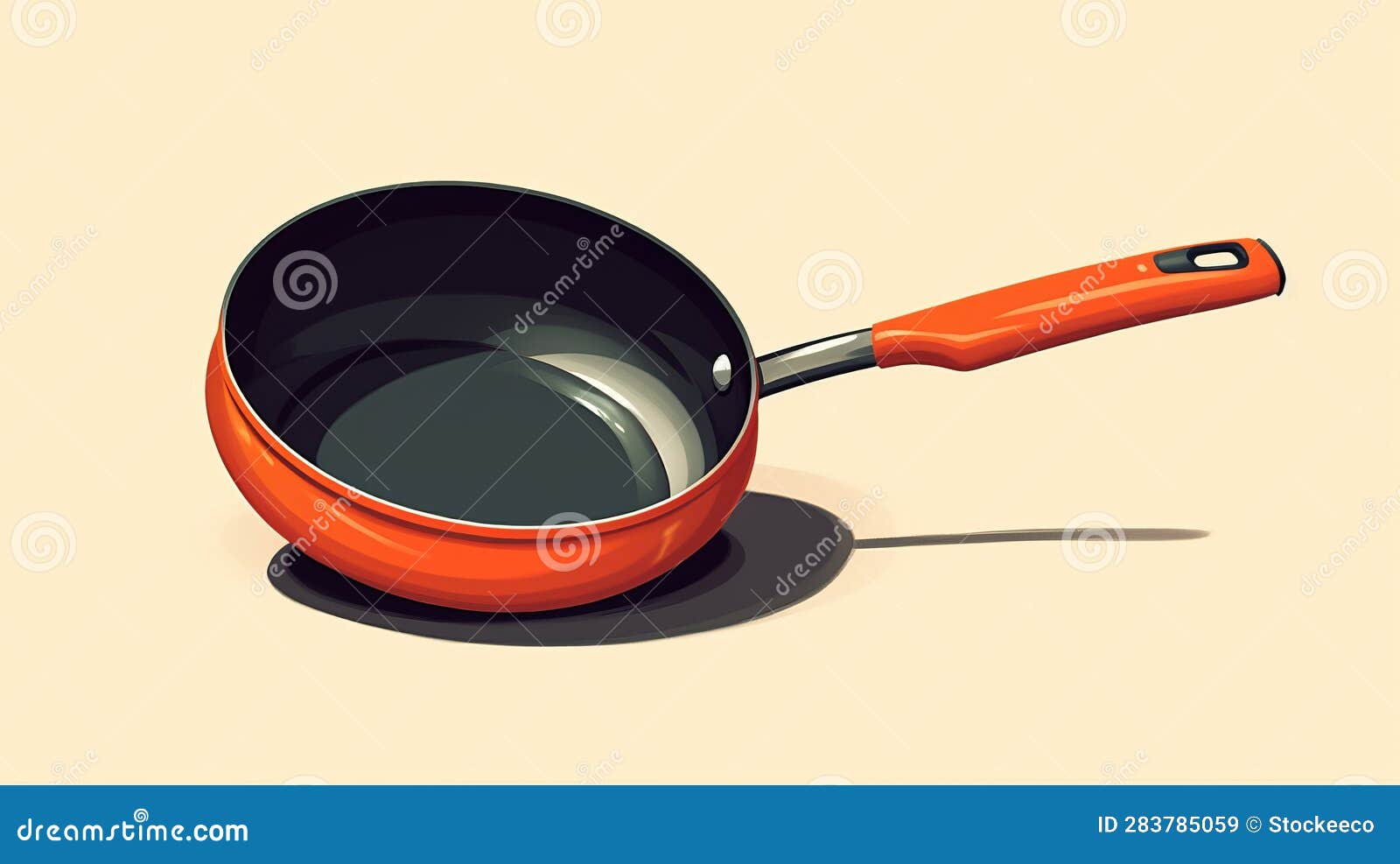 Vibrant Retro Illustration of an Orange Pan by Joel Robison Stock ...