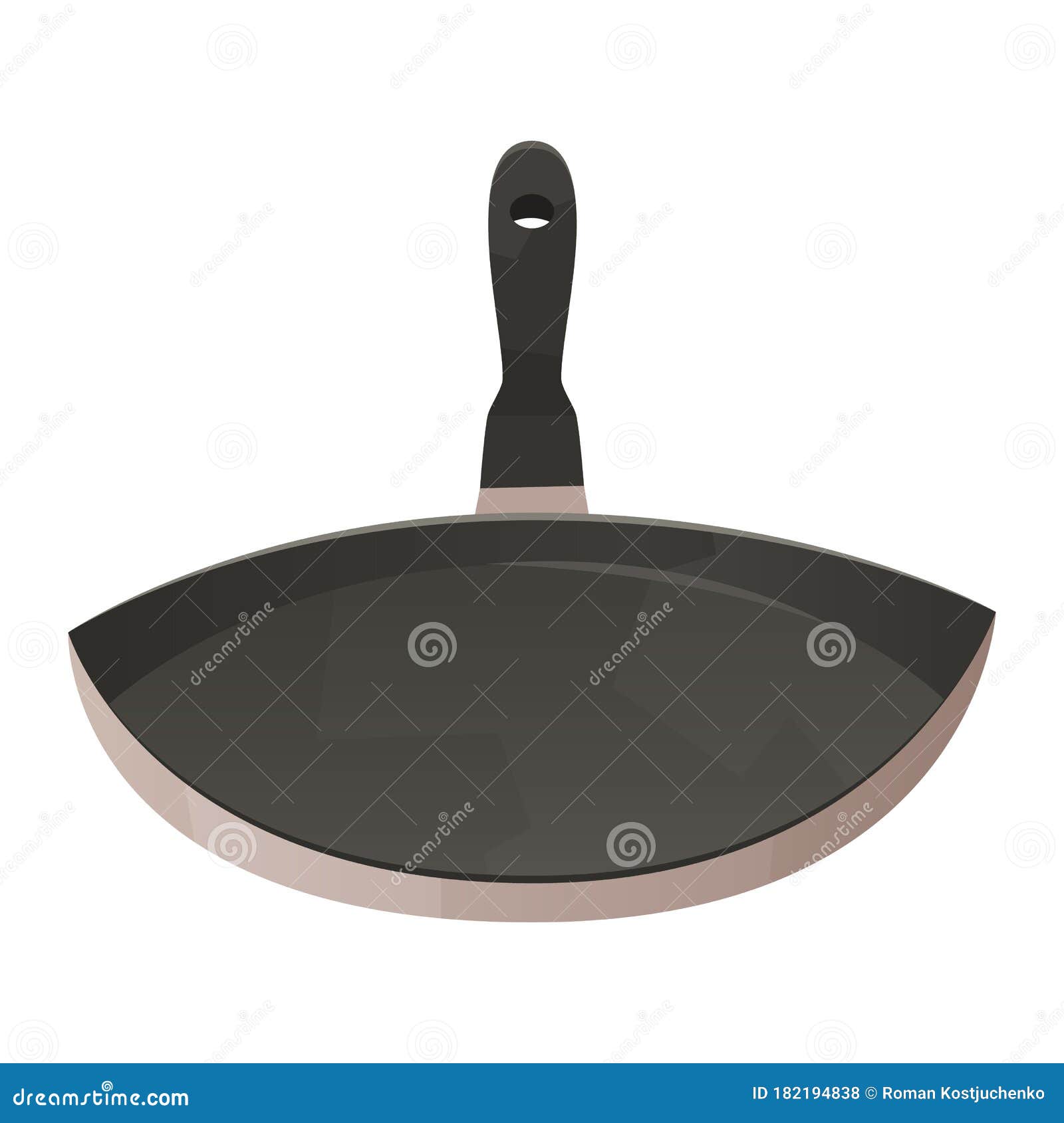 Frying Pan in Cartoon Style Isolated on White Background Stock Vector ...