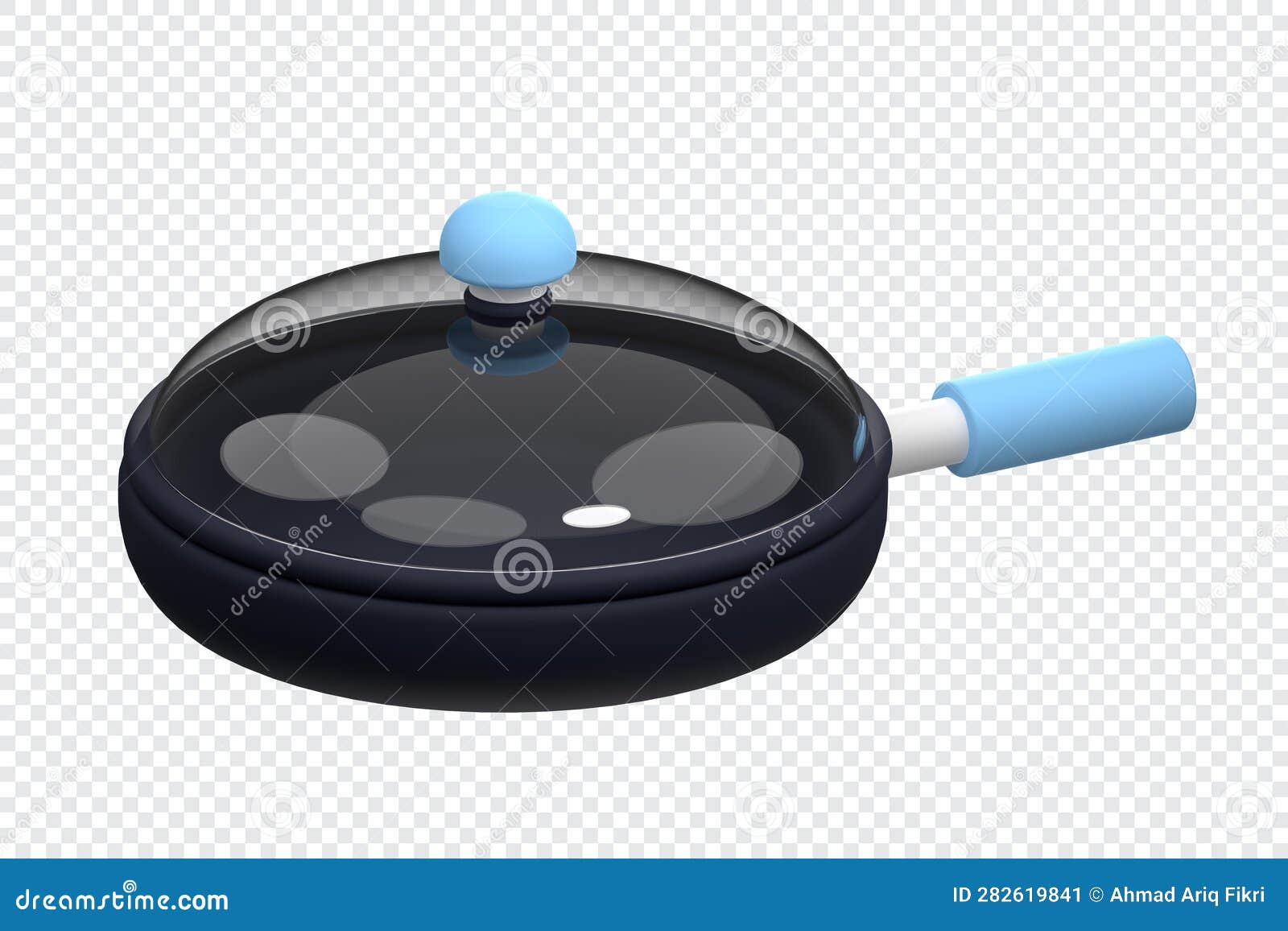 Frying Pan 3d Illustration on Transparent Background. 3d Frying Pan ...
