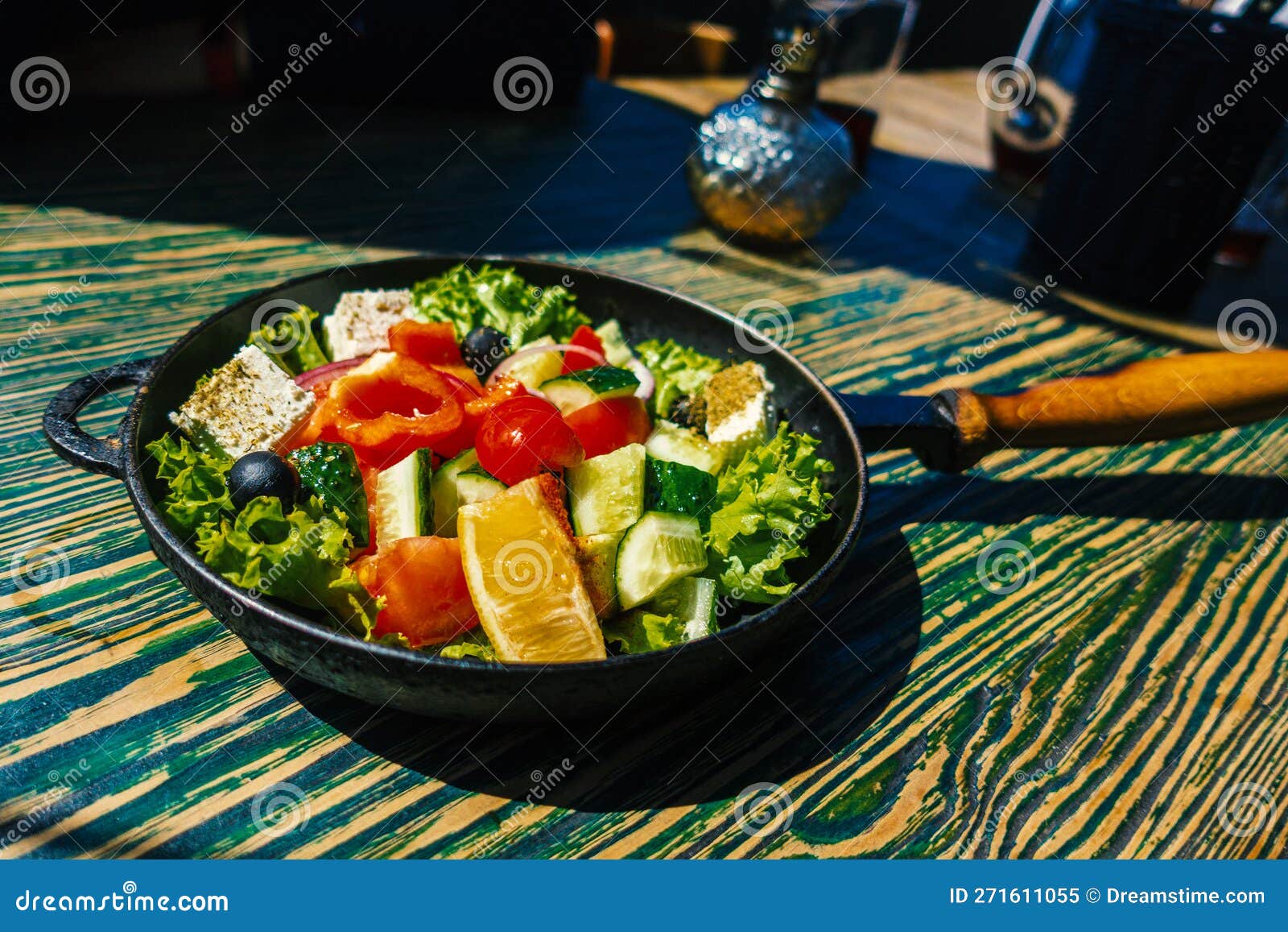 Frying Pan with Fresh Vegetables on the Table Stock Image - Image of ...