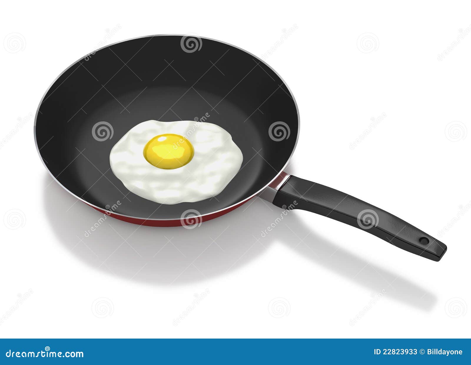 Frying-pan With Fried-egg Cartoon Vector | CartoonDealer.com #13290989