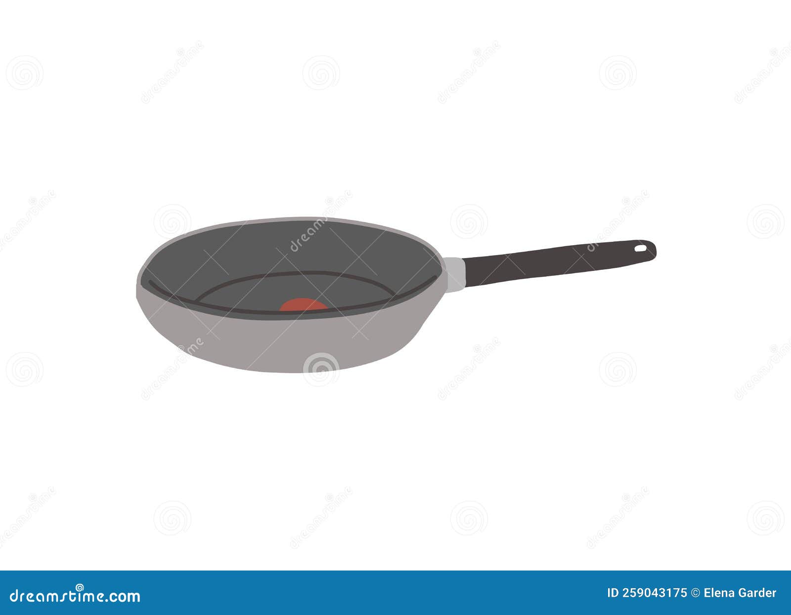 Frying Pan. Hand Dawn Kitchen Equipment. Vector Doodle Illustration ...
