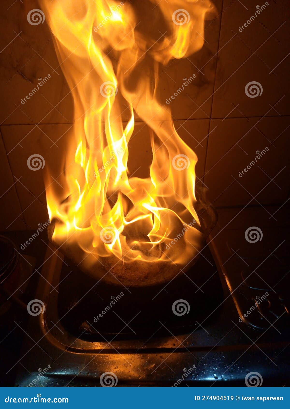 Frying Pan Has Been Burning Stock Image - Image of frying, burning ...