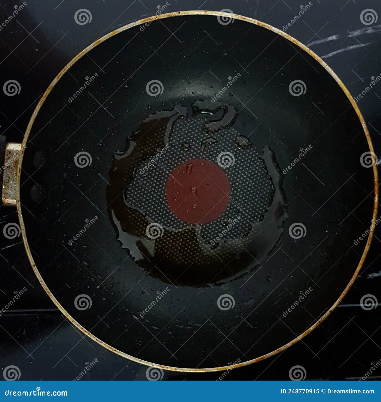 A Frying Pan that Has Been Used and Has Traces of Oil Stock Image ...