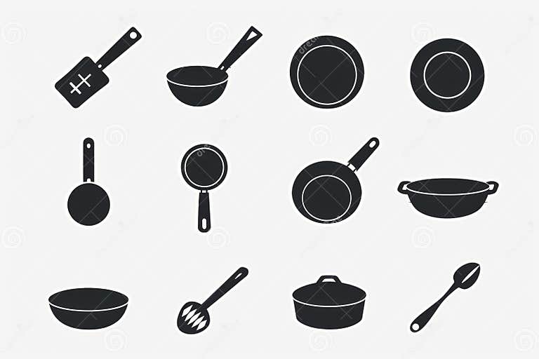 Frying Pan Icon, Empty Nonstick Cookware Sign, Non Stick Symbol Skillet ... Frying Pan Icon, Empty Nonstick Cookware Sign, Non Stick Symbol Skillet ...
