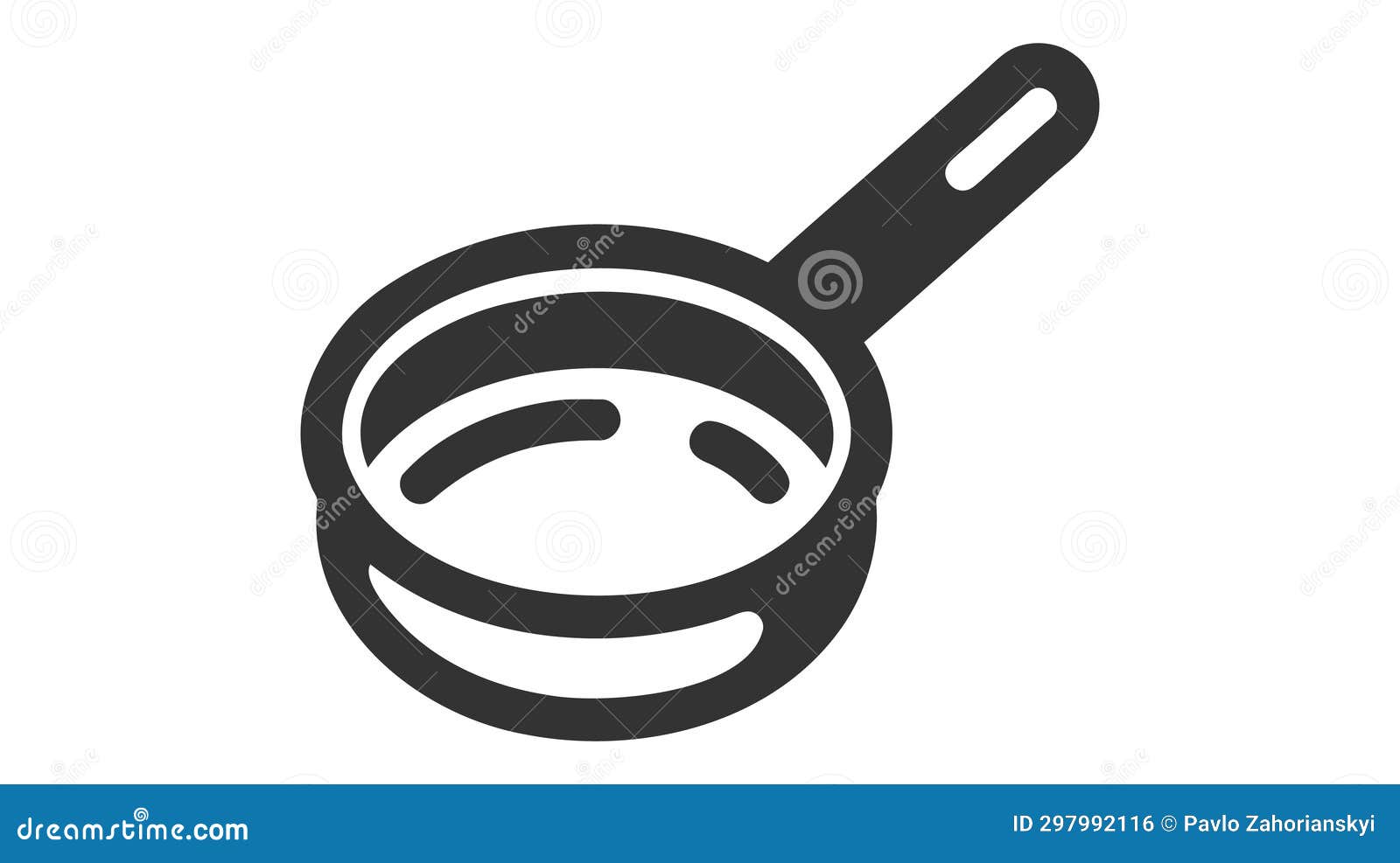 Frying Pan Icon. Vector Illustration Stock Illustration - Illustration ...