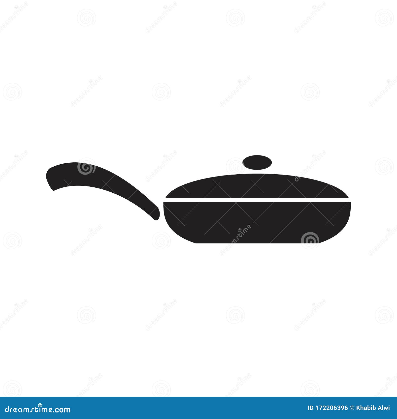 Frying Pan Icon Vector Illustration Stock Vector - Illustration of ...