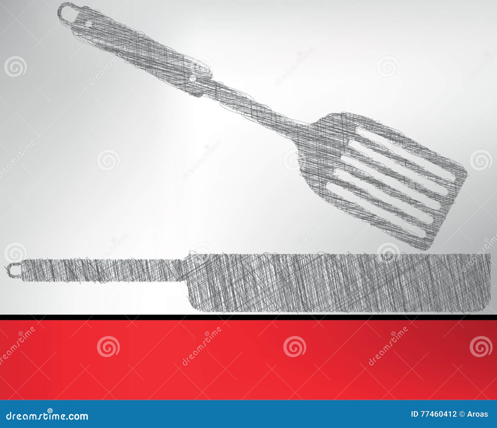 Frying Pan Illustration, Kitchen Utensils Stock Vector - Illustration ...