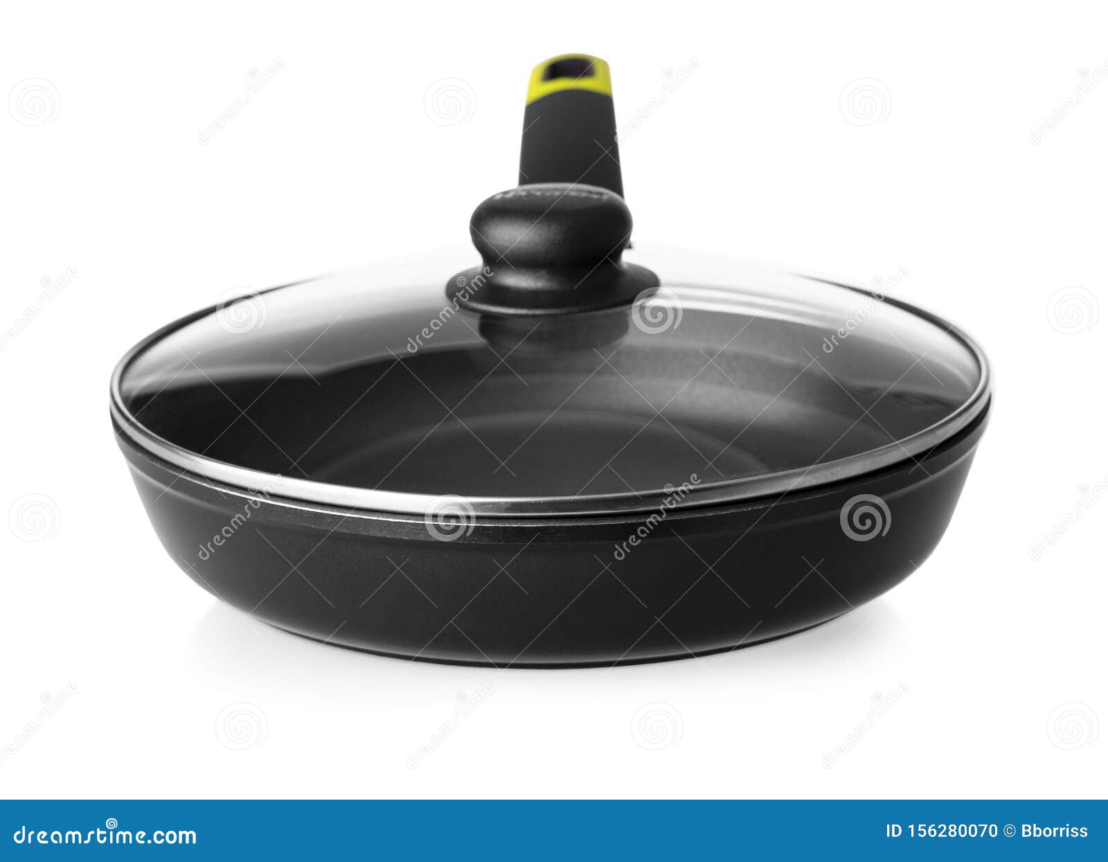 The Frying Pan Isolated on White Background Stock Photo - Image of ...