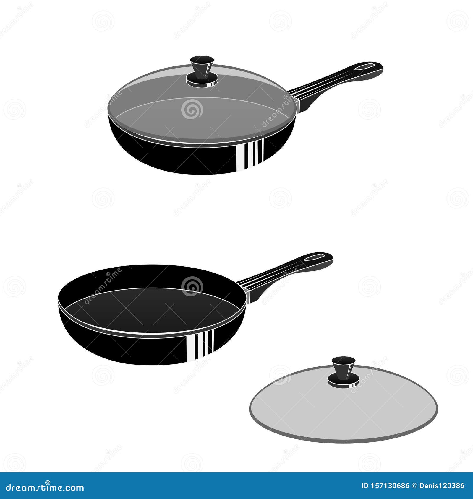 Pan stock vector. Illustration of homemade, breakfast - 157130686