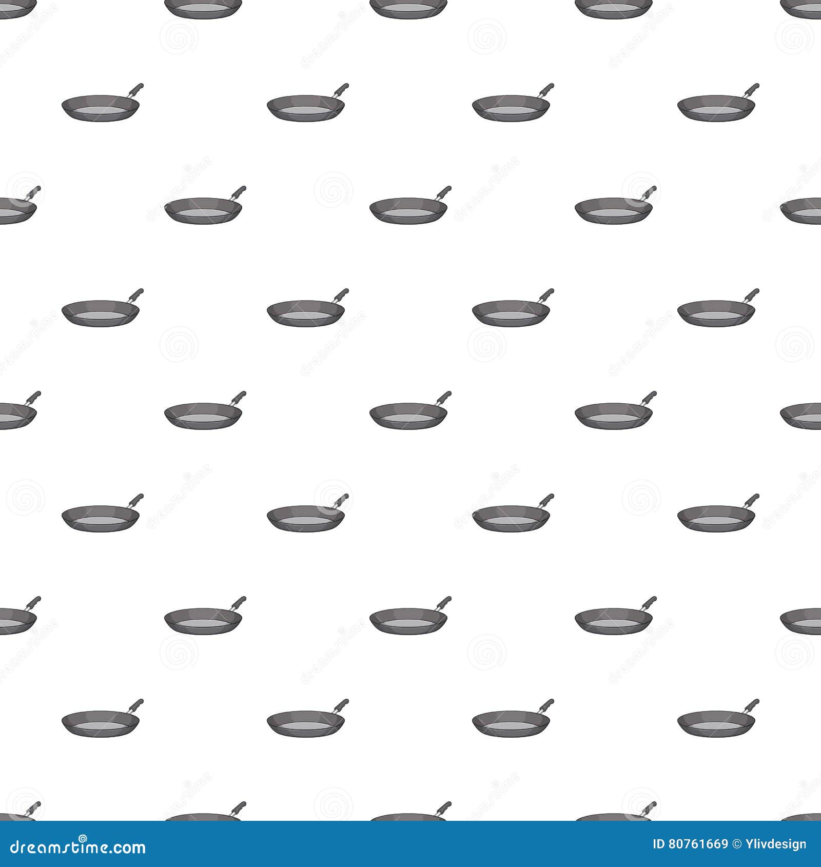 Frying Pan Pattern, Cartoon Style Stock Vector - Illustration of cooker ...