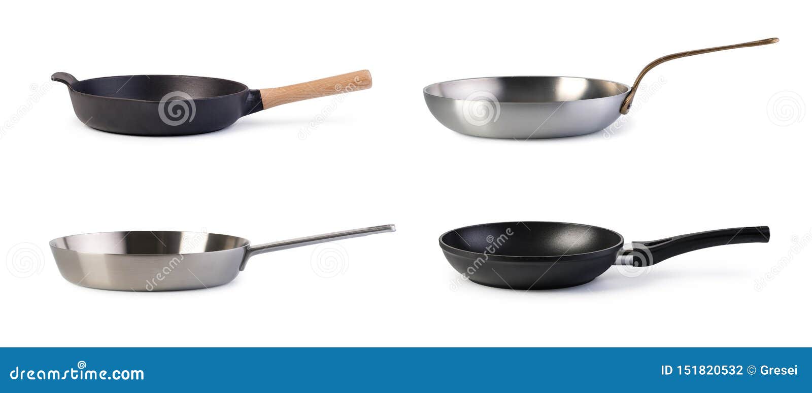 Frying Pan Set stock photo. Image of object, saucepan - 151820532