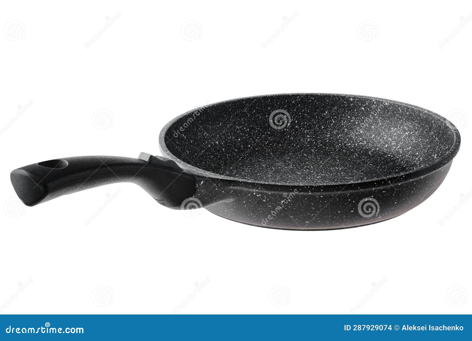Frying Pan with Stone Non-stick Coating Stock Photo - Image of depth ...