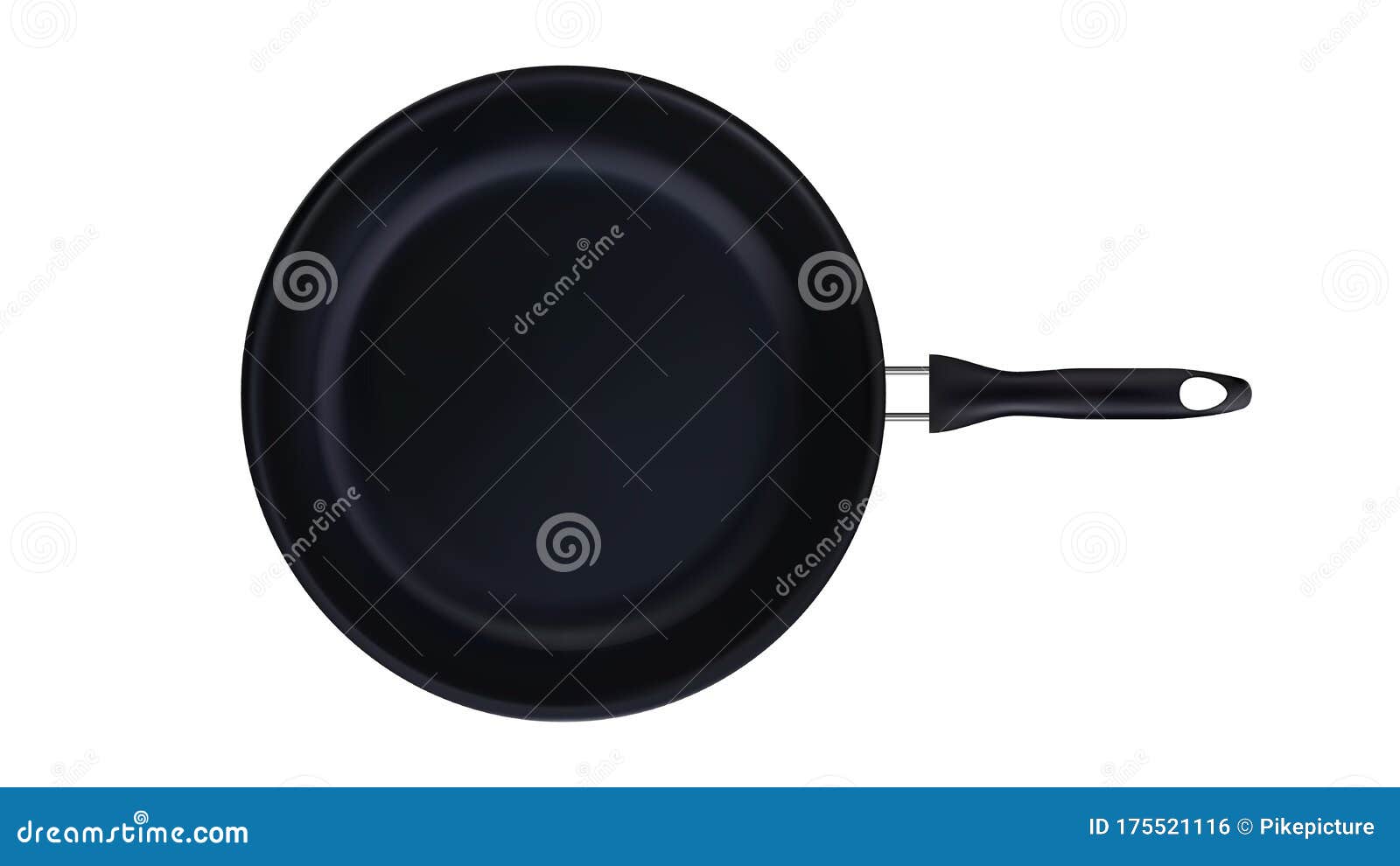 Frying Pan Top View Kitchen Cookware Equipment In Cartoon Style ...
