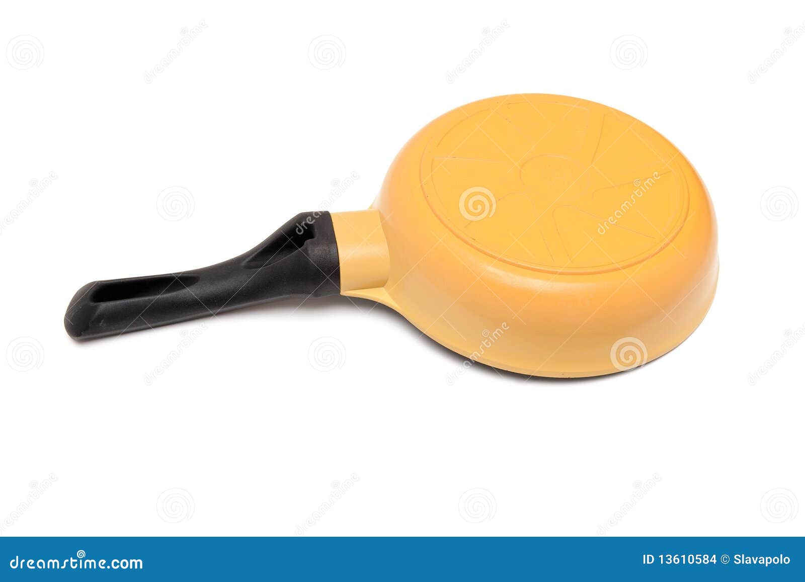 Frying Pan Upside Down Isolated Stock Photo - Image of isolated ...