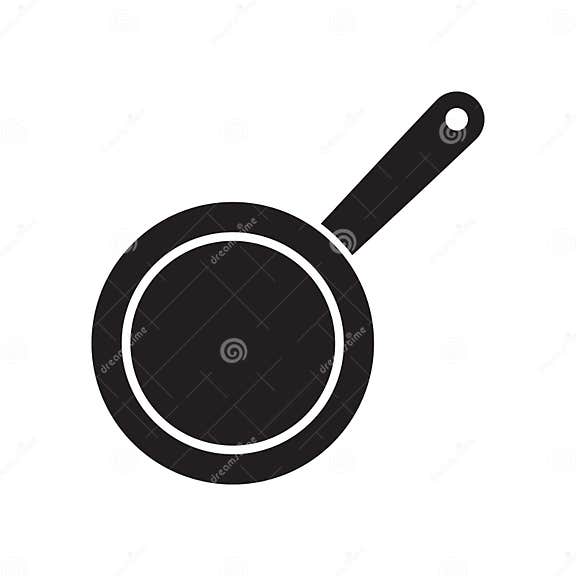 Frying Pan Vector Icon. Frying Pan Sign. Stock Vector - Illustration of ...
