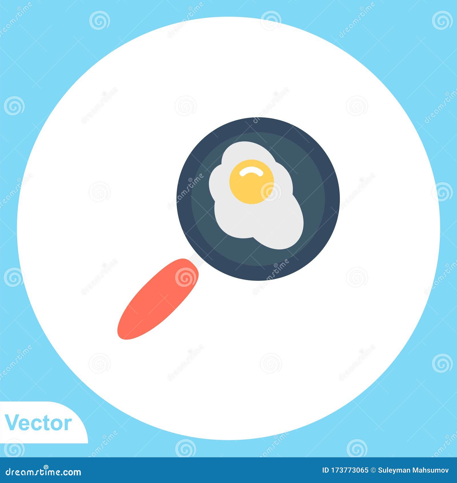 Frying Pan Vector Icon Sign Symbol Stock Vector - Illustration of ...