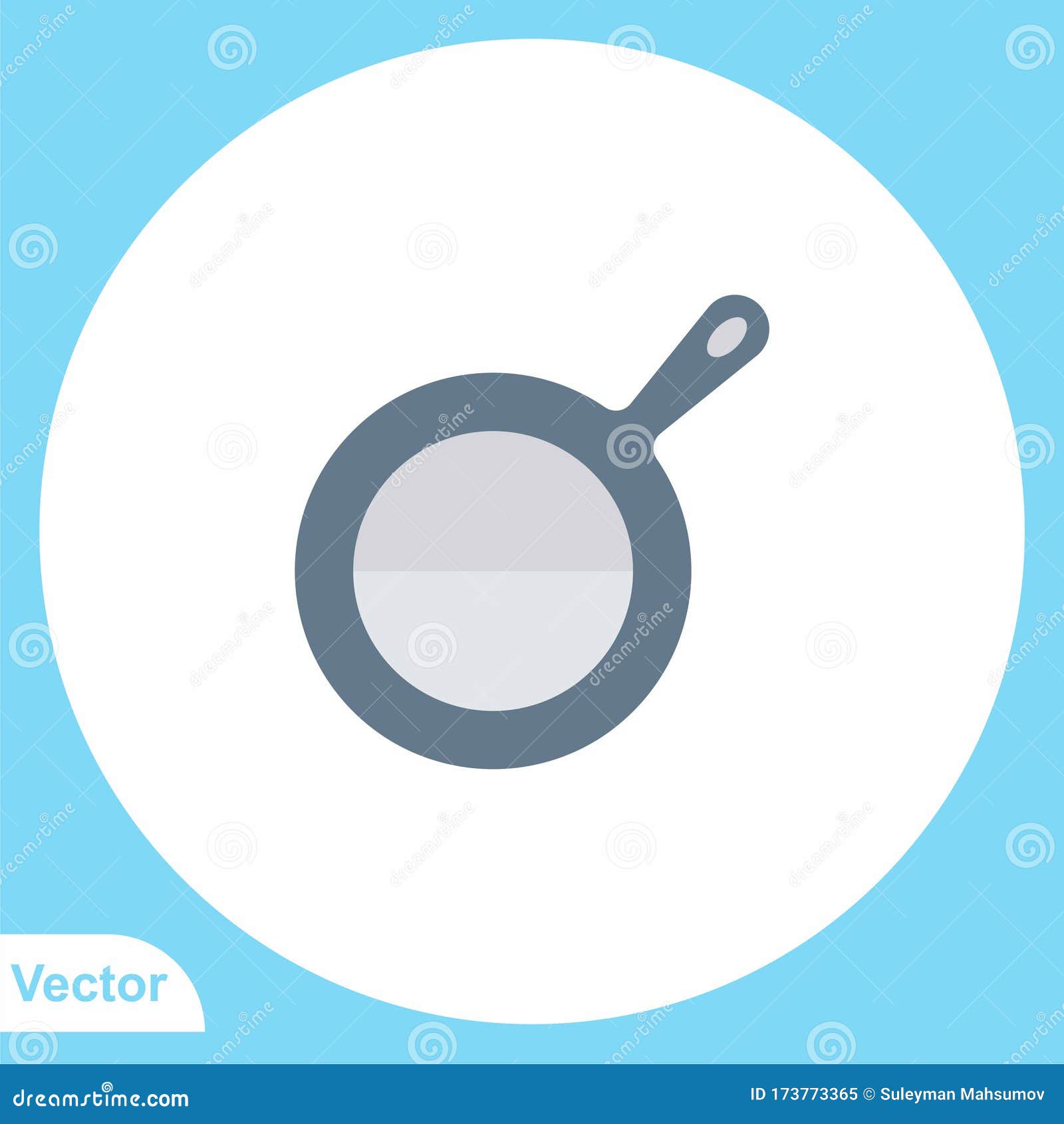 Frying Pan Vector Icon Sign Symbol Stock Illustration - Illustration of ...