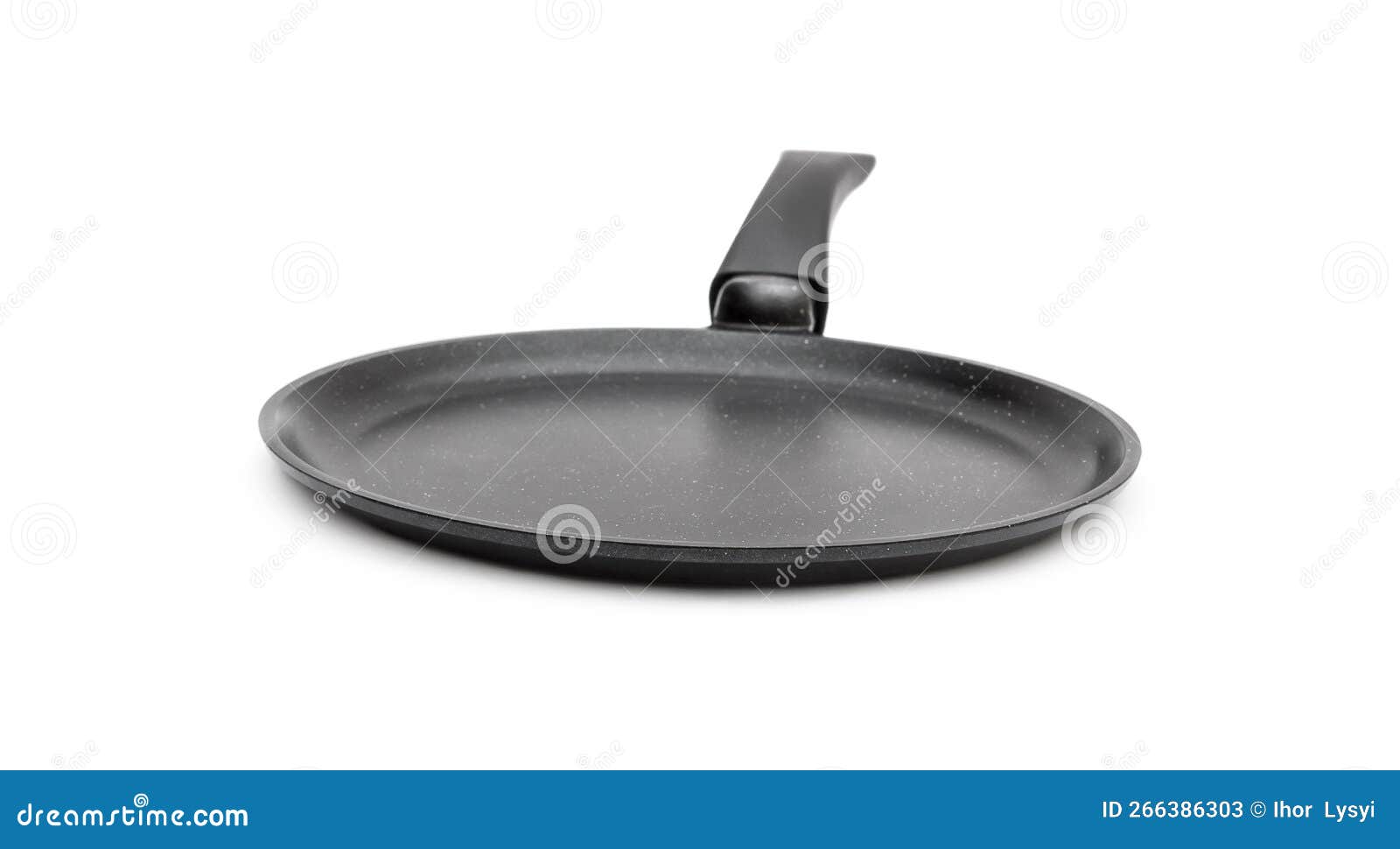 Frying Pan on White Background Stock Image - Image of food, round ...