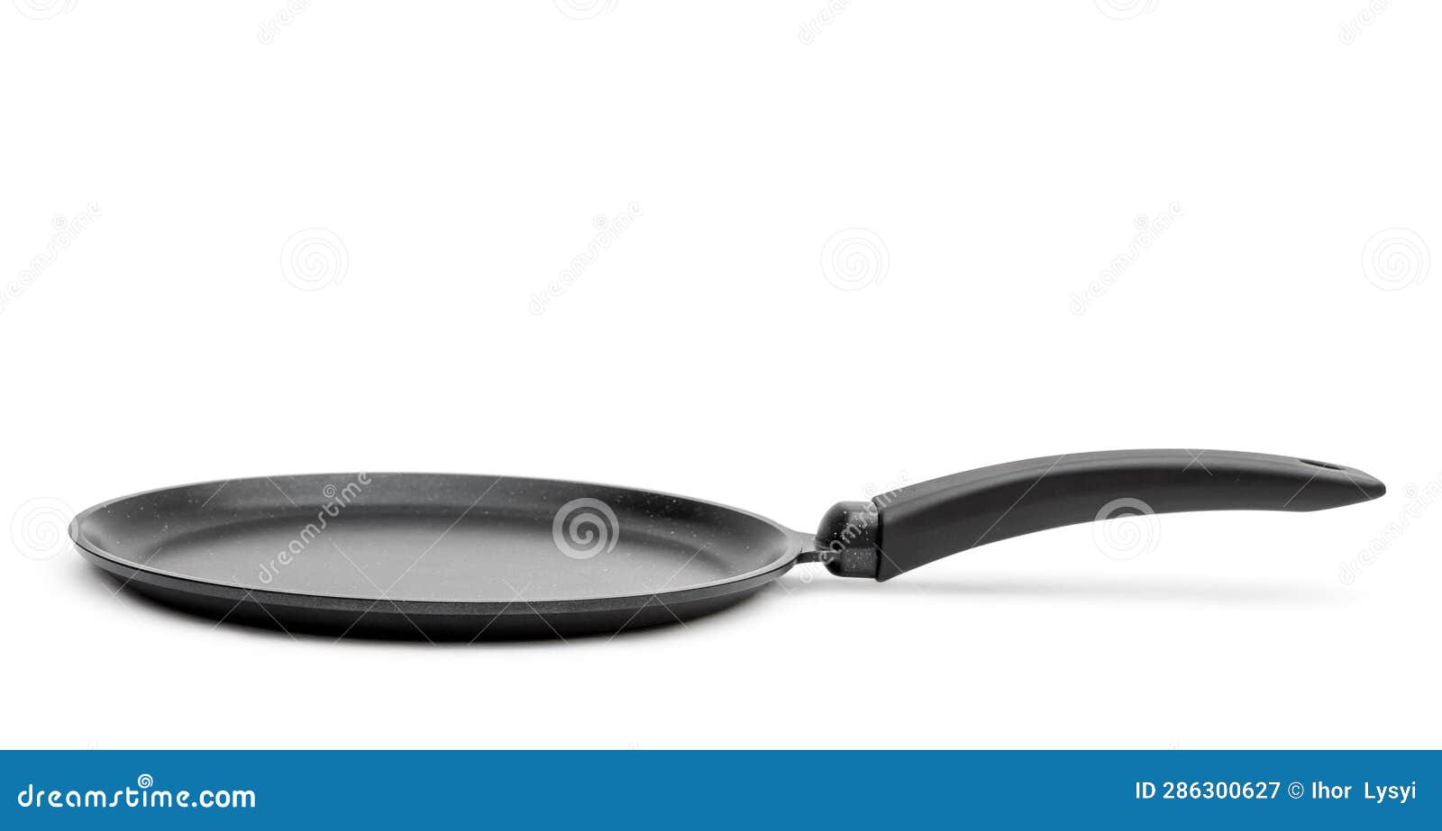 Frying Pan on White Background Stock Image - Image of dinner, cooking ...