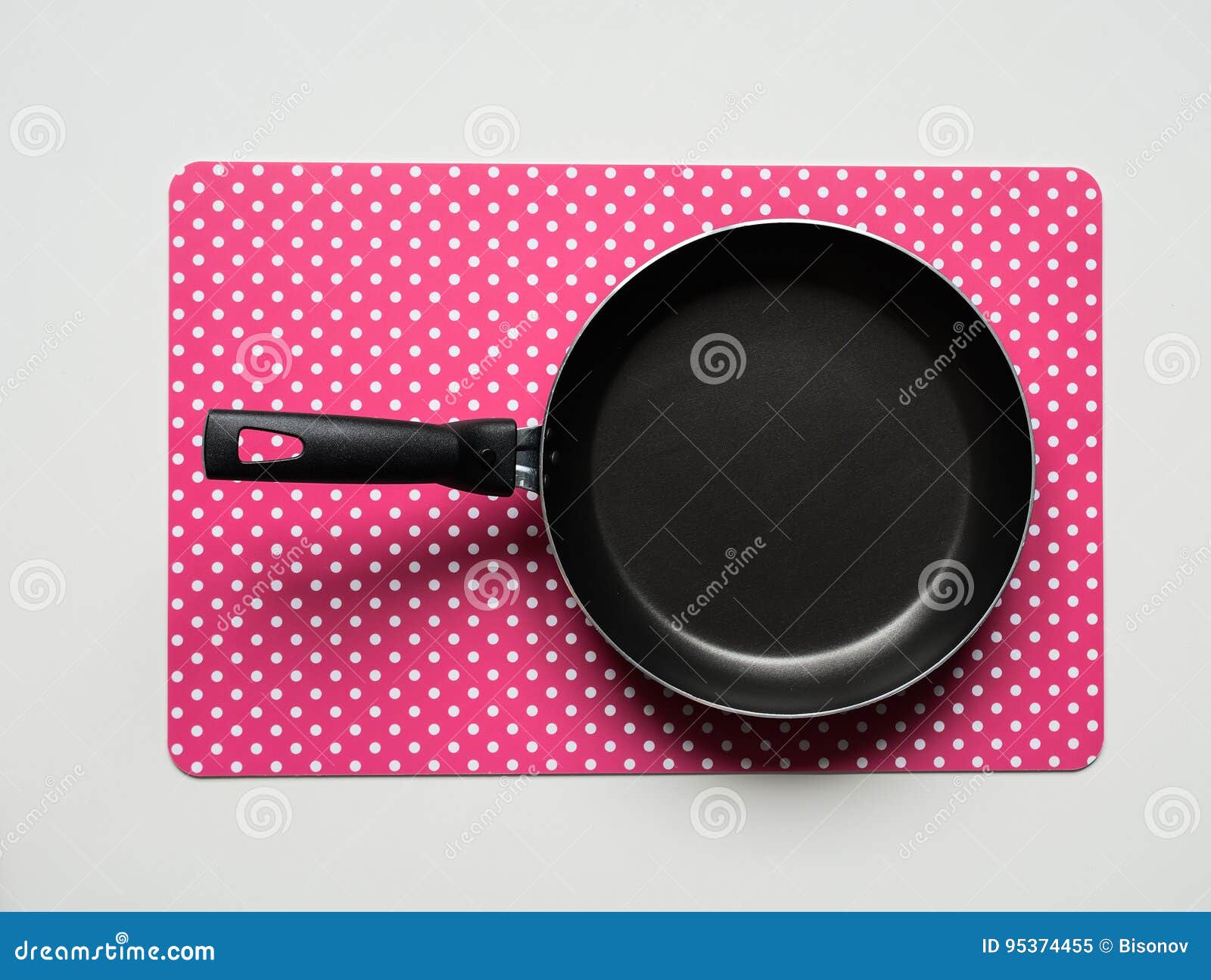Frying Pan on a White Background Stock Image - Image of broken ...