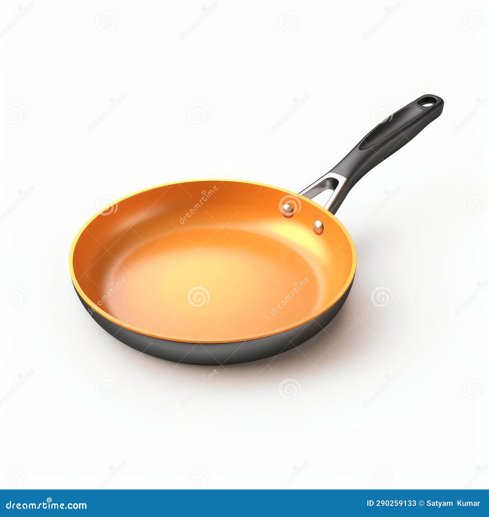 A Frying Pan on White Background Generative AI Stock Illustration ...
