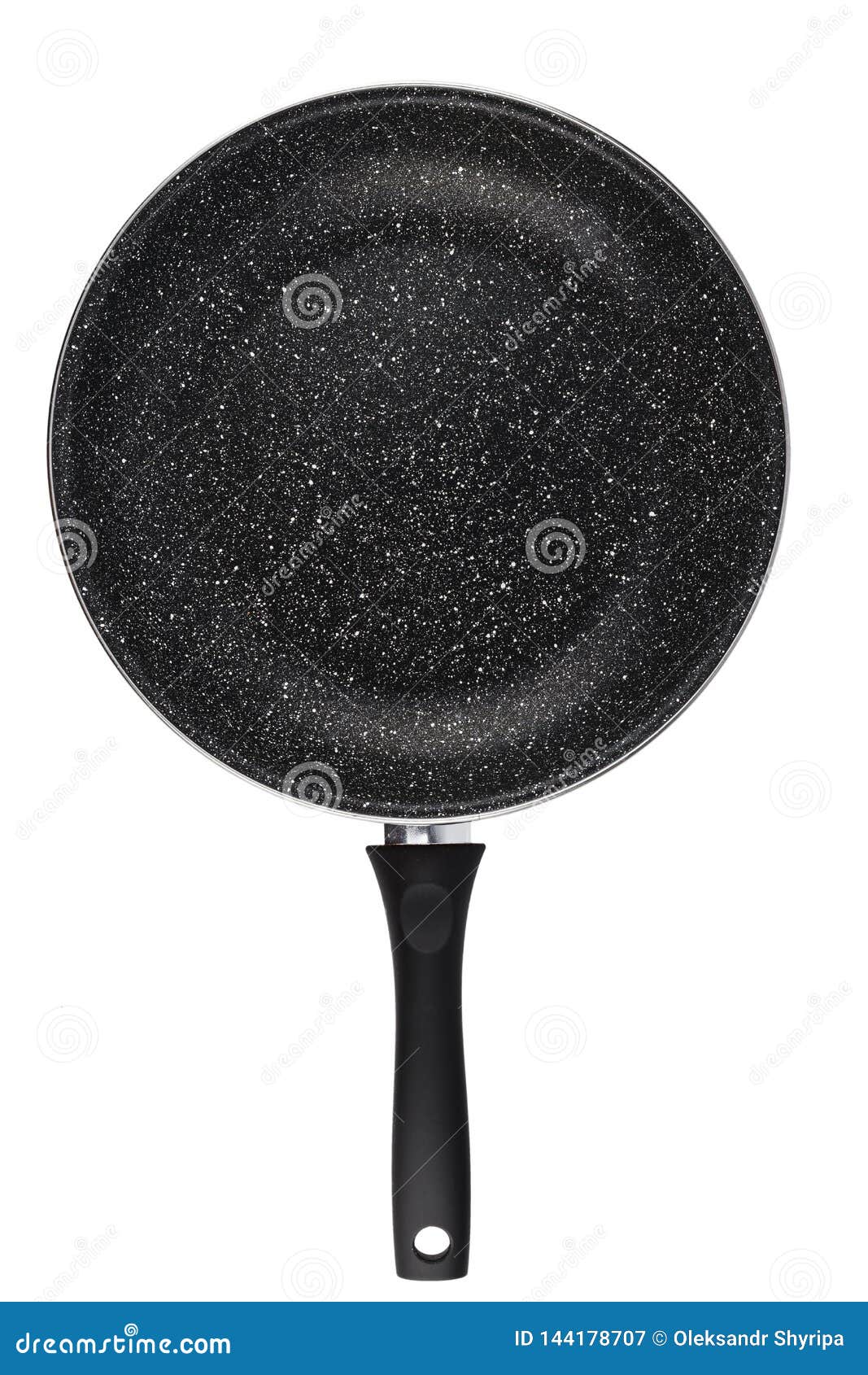 A Frying Pan on a White Background Stock Image - Image of preparation ...