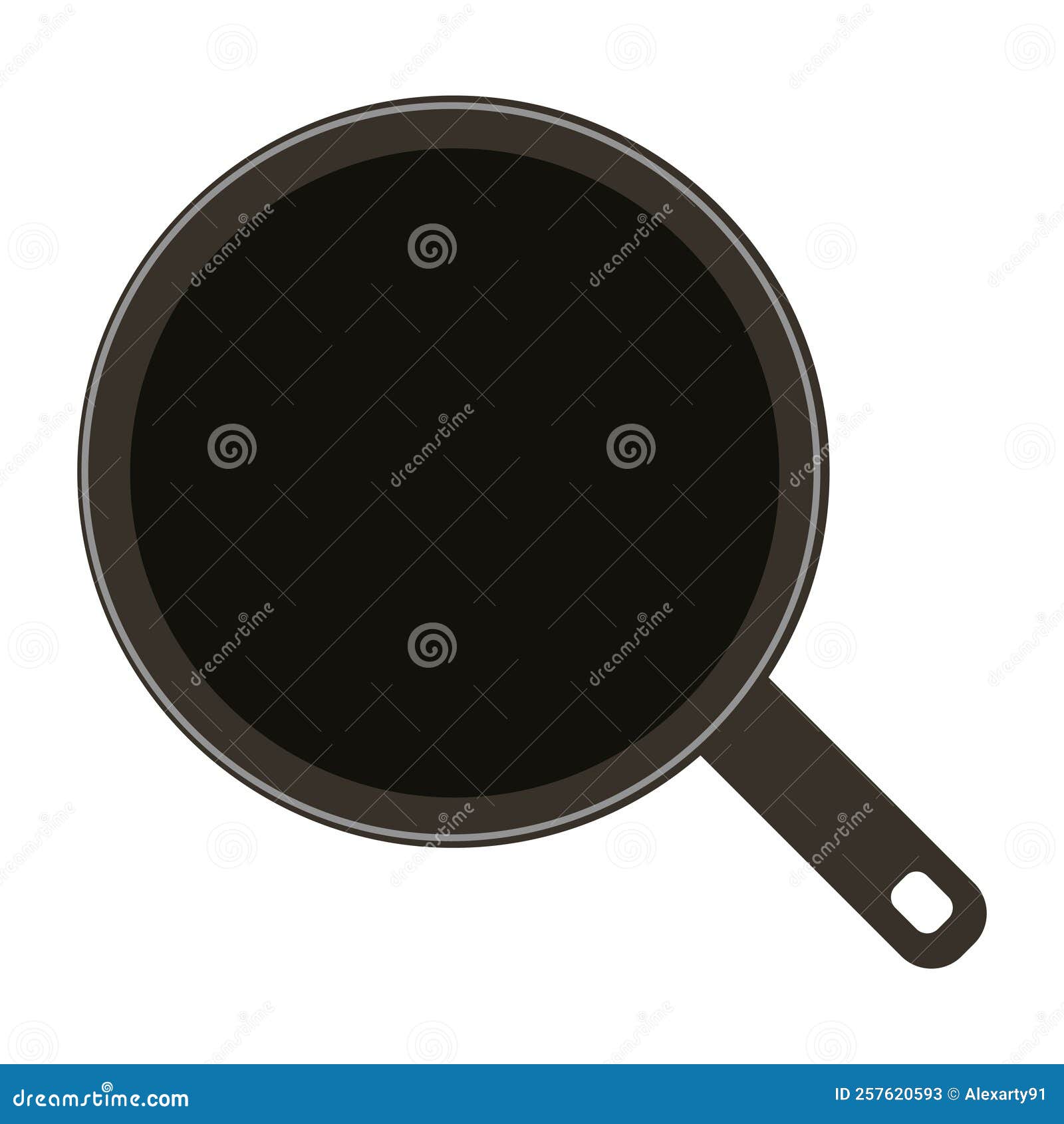 A Frying Pan On A White Background Simple Stock Vector Illustration