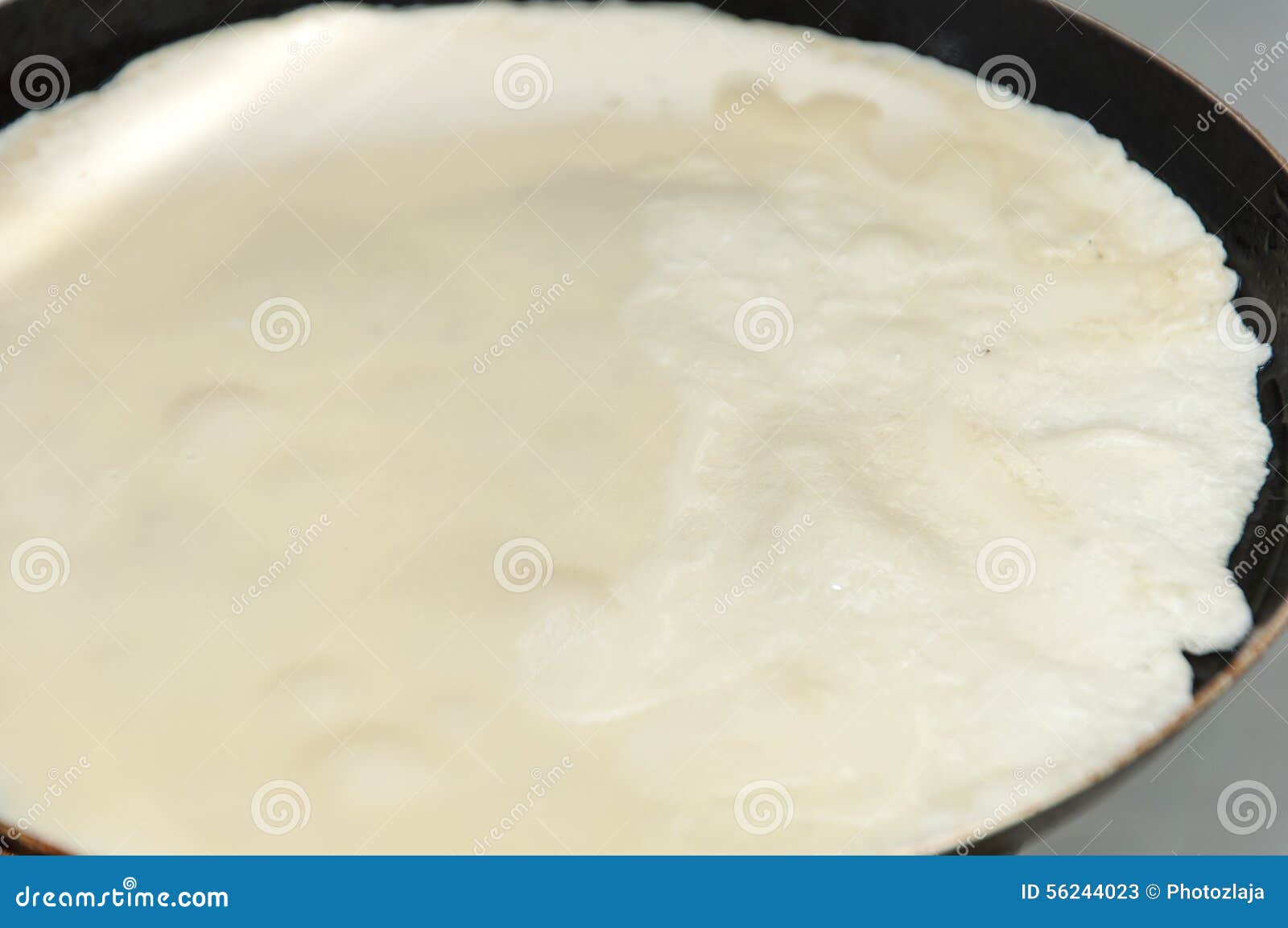 Frying Pancake in the Frying Pan Stock Image - Image of dessert, meal ...
