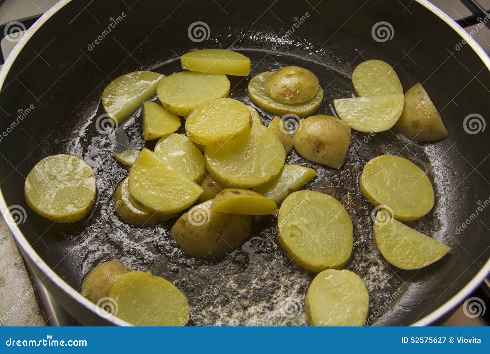 Frying potato stock image. Image of edible, grease, close - 52575627