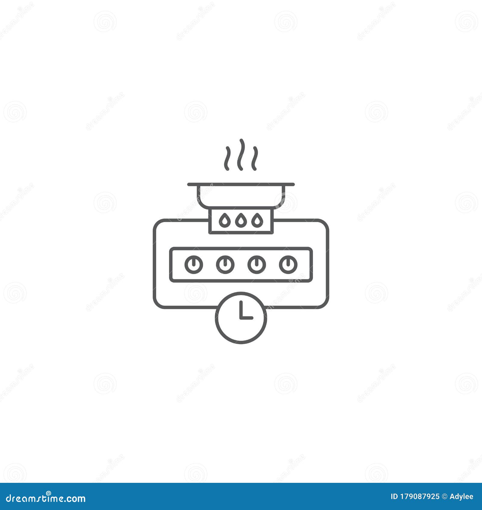 Frying Time or Oven with Timer Vector Icon Symbol Cooking Isolated on ...