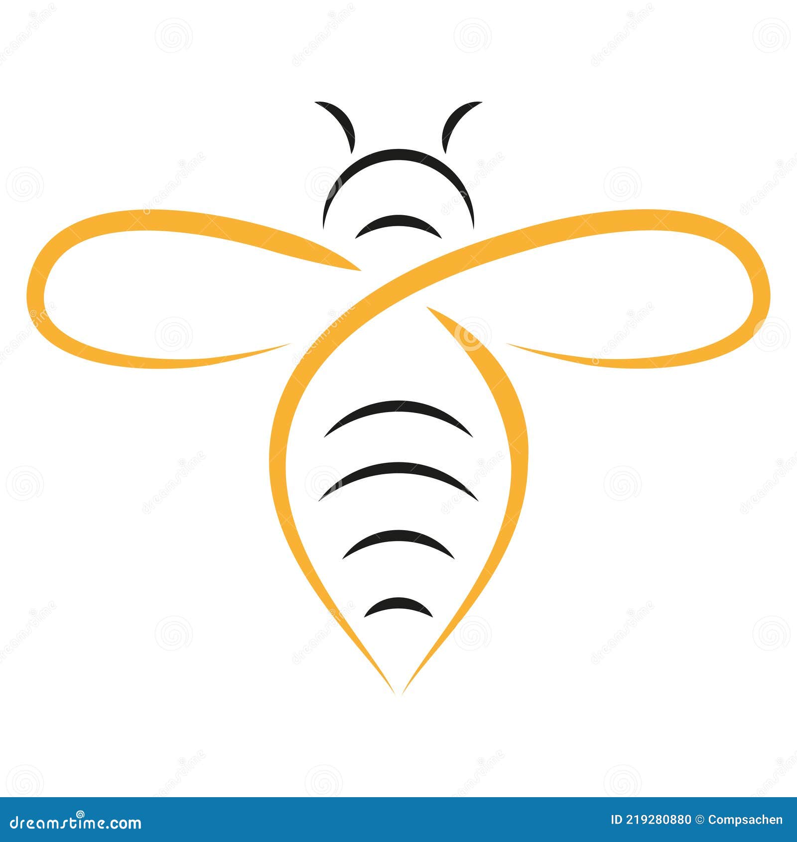 Bumblebee In Flight, Vector Color Drawing, Vector Drawing Of A Bee In ...
