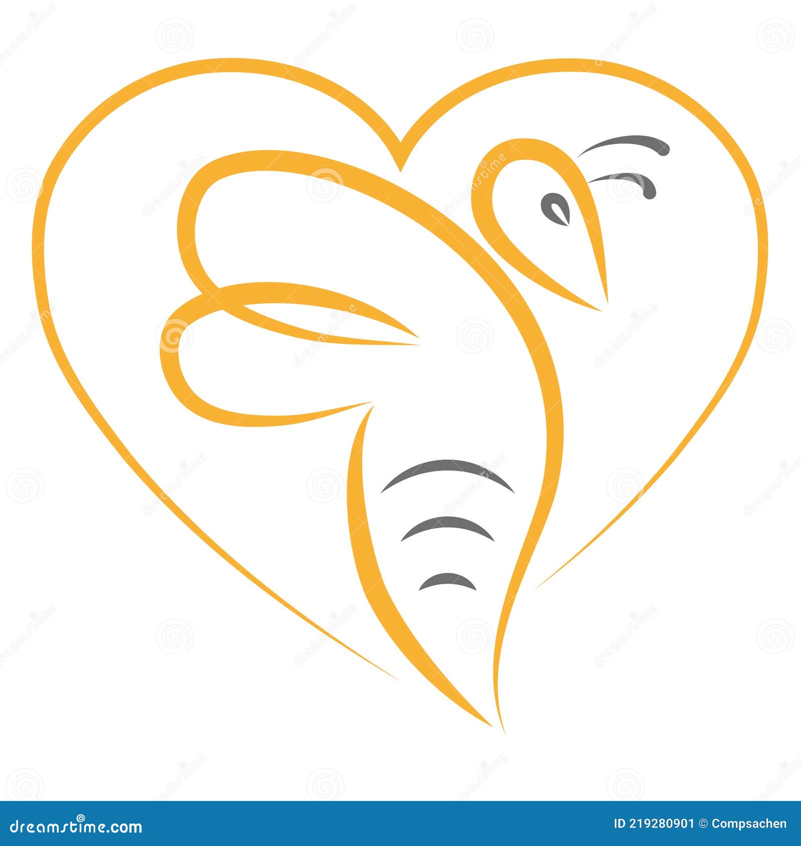 Bumblebee In Flight, Vector Color Drawing, Vector Drawing Of A Bee In ...